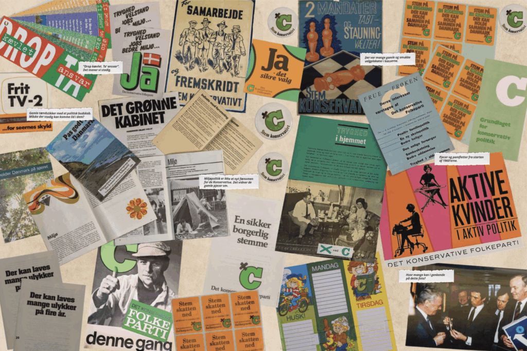 Kom en tur med i partiets historiske arkiv Det Konservative Folkeparti
